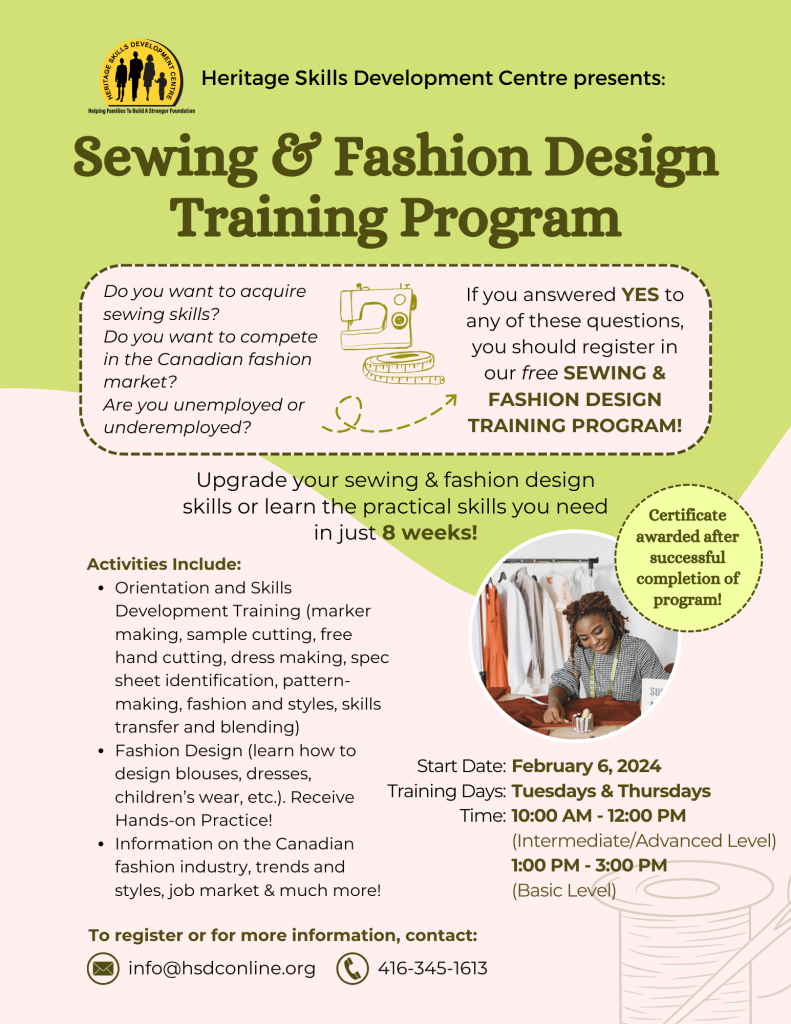 Sewing & Fashion Design Training Program – HSDC