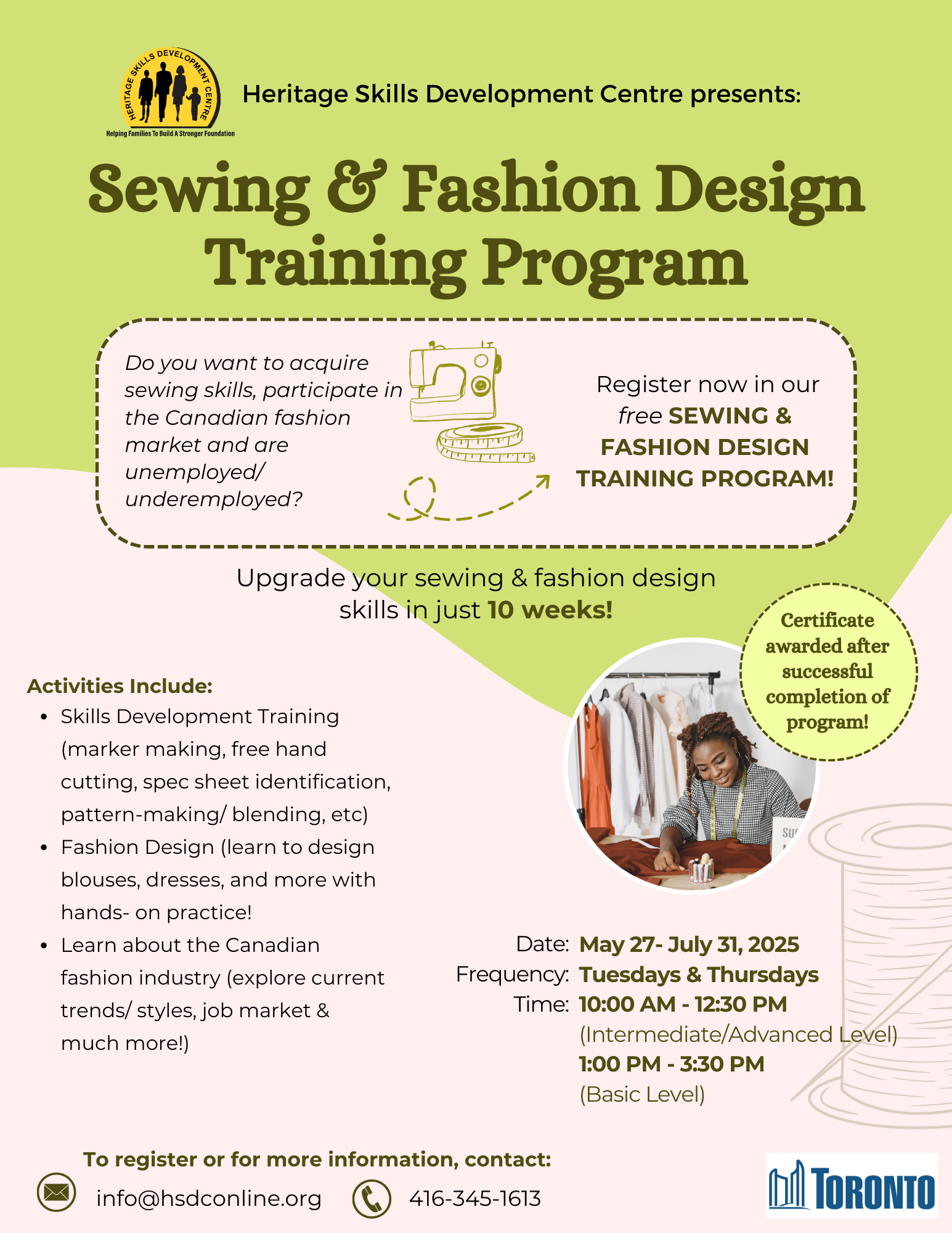 Sewing & Fashion Design Training Program – HSDC