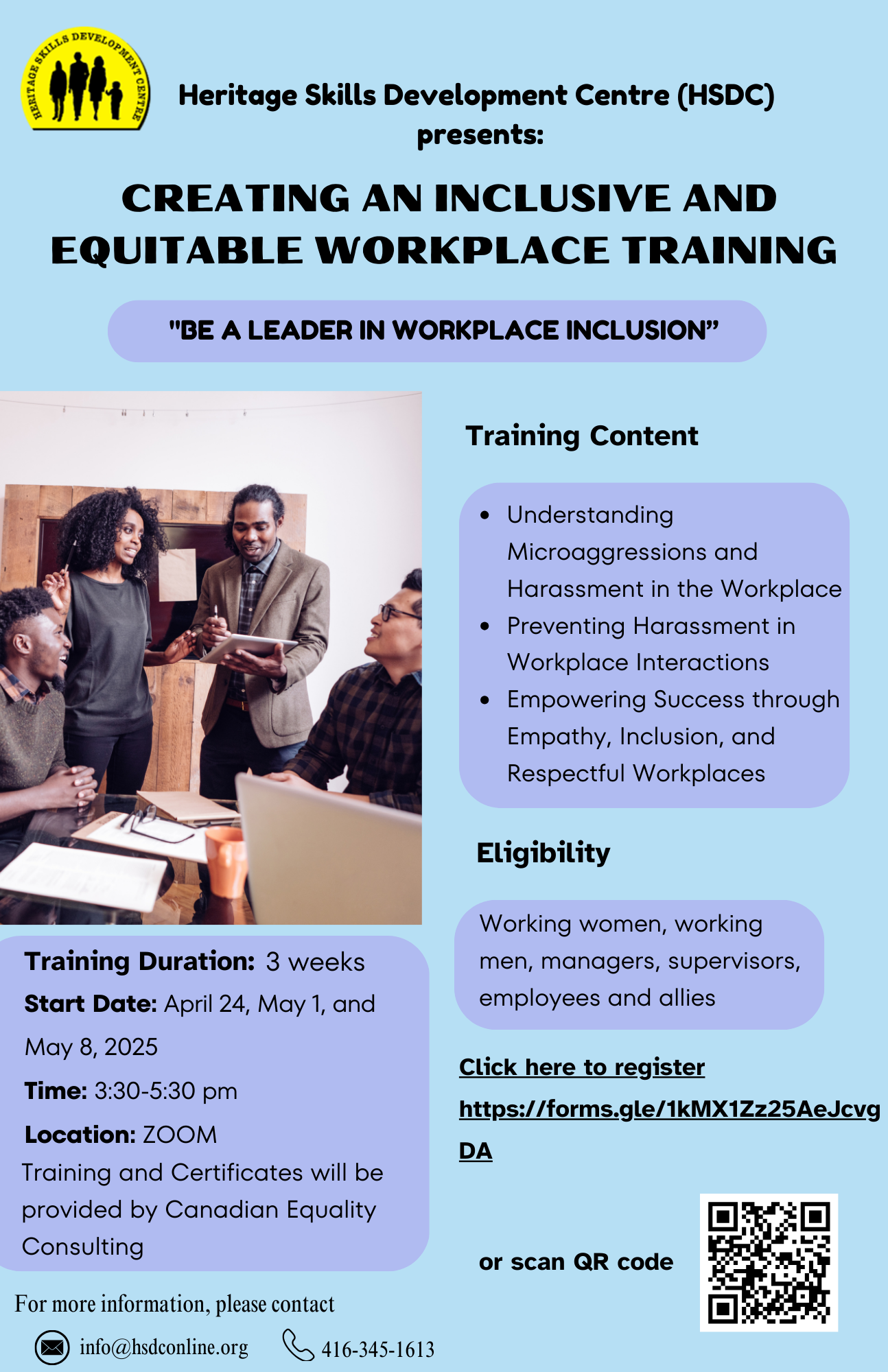 Creating an Inclusive & Equitable Workplace Training – HSDC